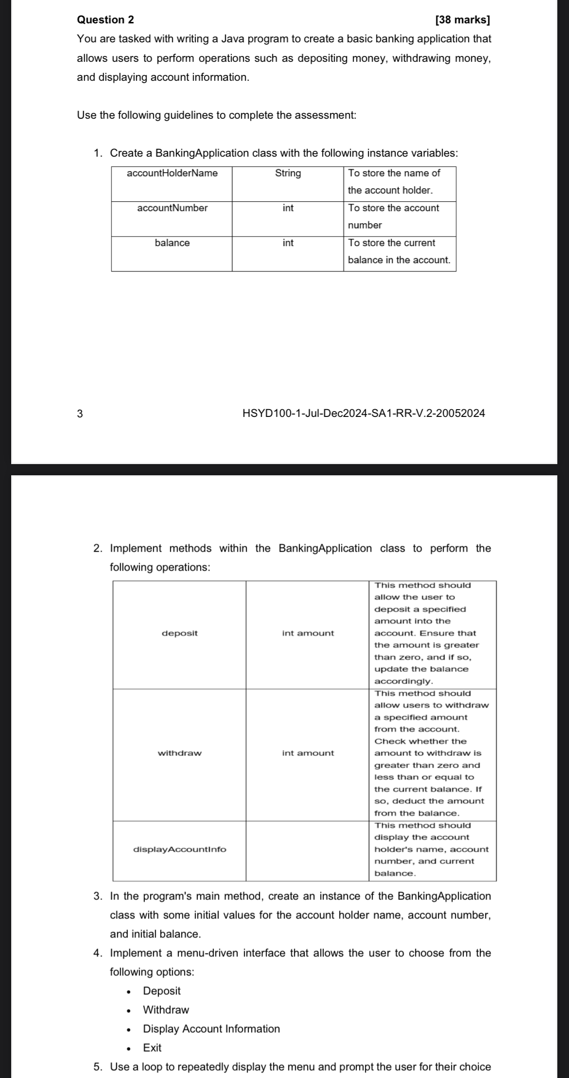 Solved Question 2 38 ﻿marks You Are Tasked With Writing A 