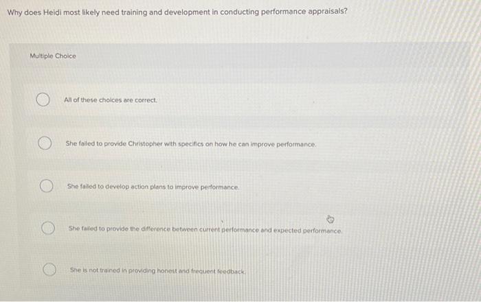 Solved Heidifalled to provide Christopher with Mulviple | Chegg.com
