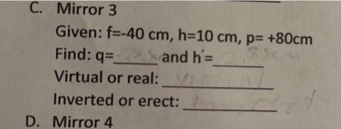 Solved Perform a ray trace of the following convex | Chegg.com