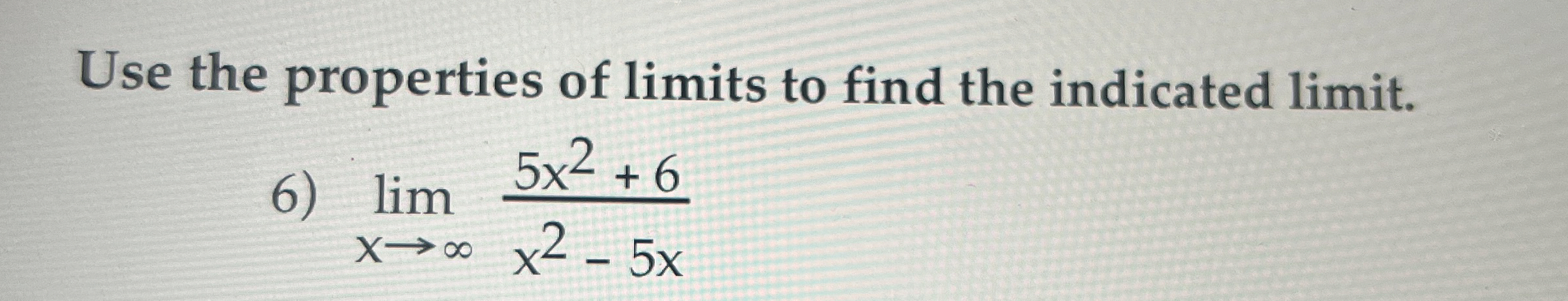 Solved Use the properties of limits to find the indicated | Chegg.com
