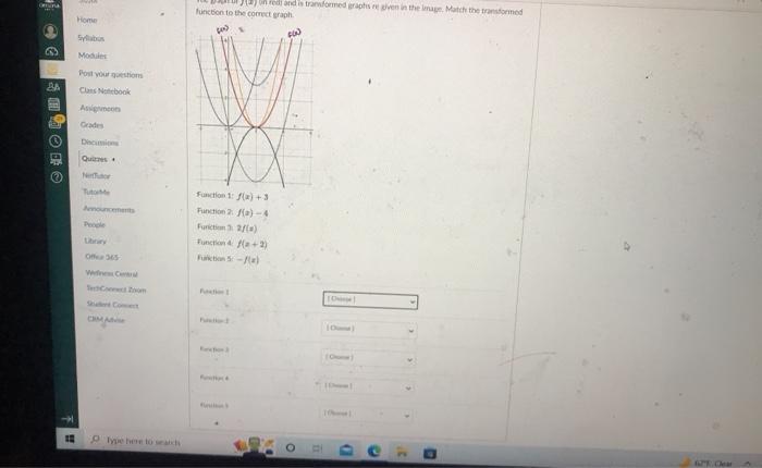 Solved pleasse help me find the what color on the function | Chegg.com