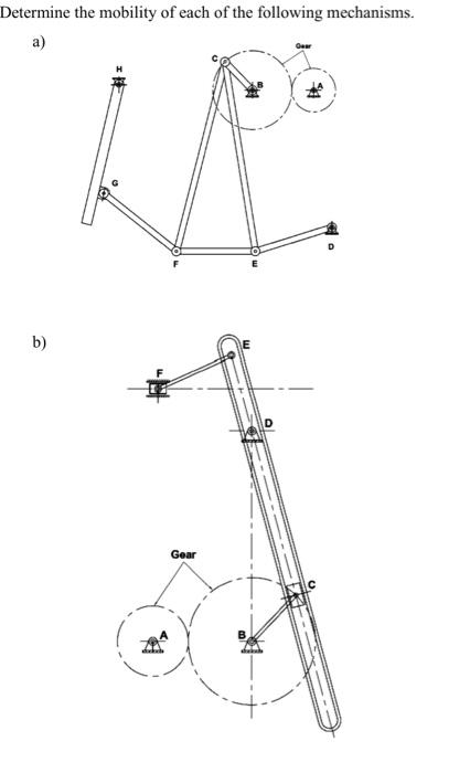 Solved Determine the mobility of each of the following | Chegg.com