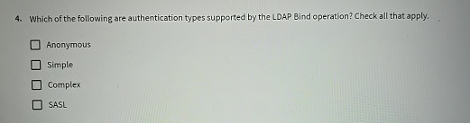 Solved Which of the following are authentication types | Chegg.com