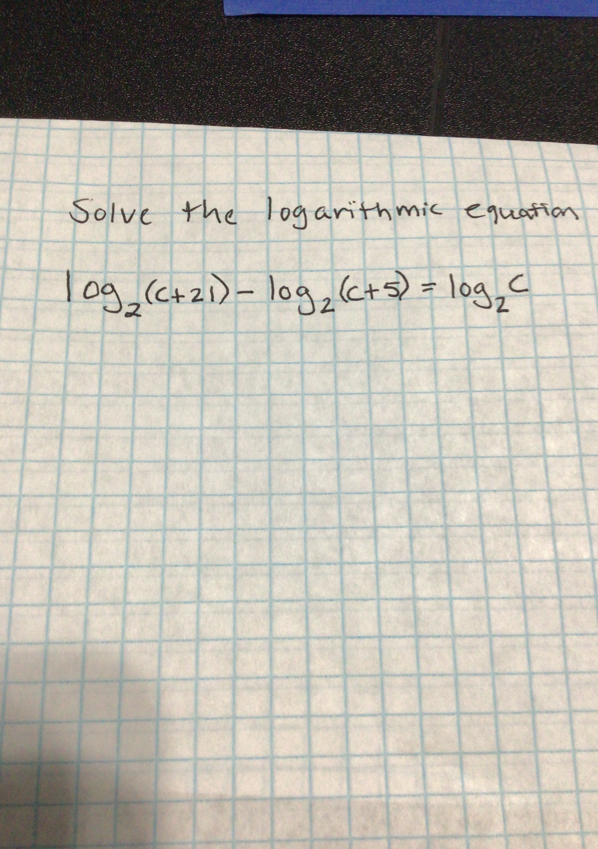 Solved Solve the logarithmic | Chegg.com | Chegg.com