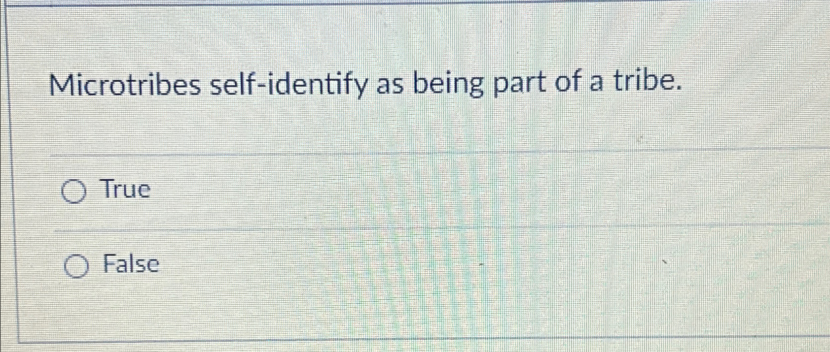 Solved Microtribes self-identify as being part of a | Chegg.com