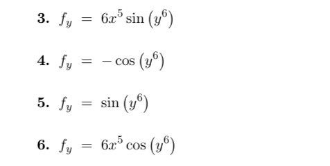 Solved Find fy when f(x, y) = [ cos (46) dt. 1. fy = cos | Chegg.com