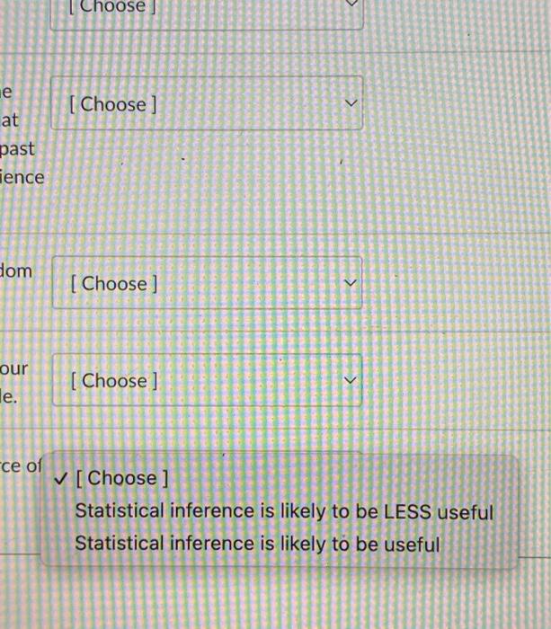 Solved Statistical inference comprises a set of methods to | Chegg.com
