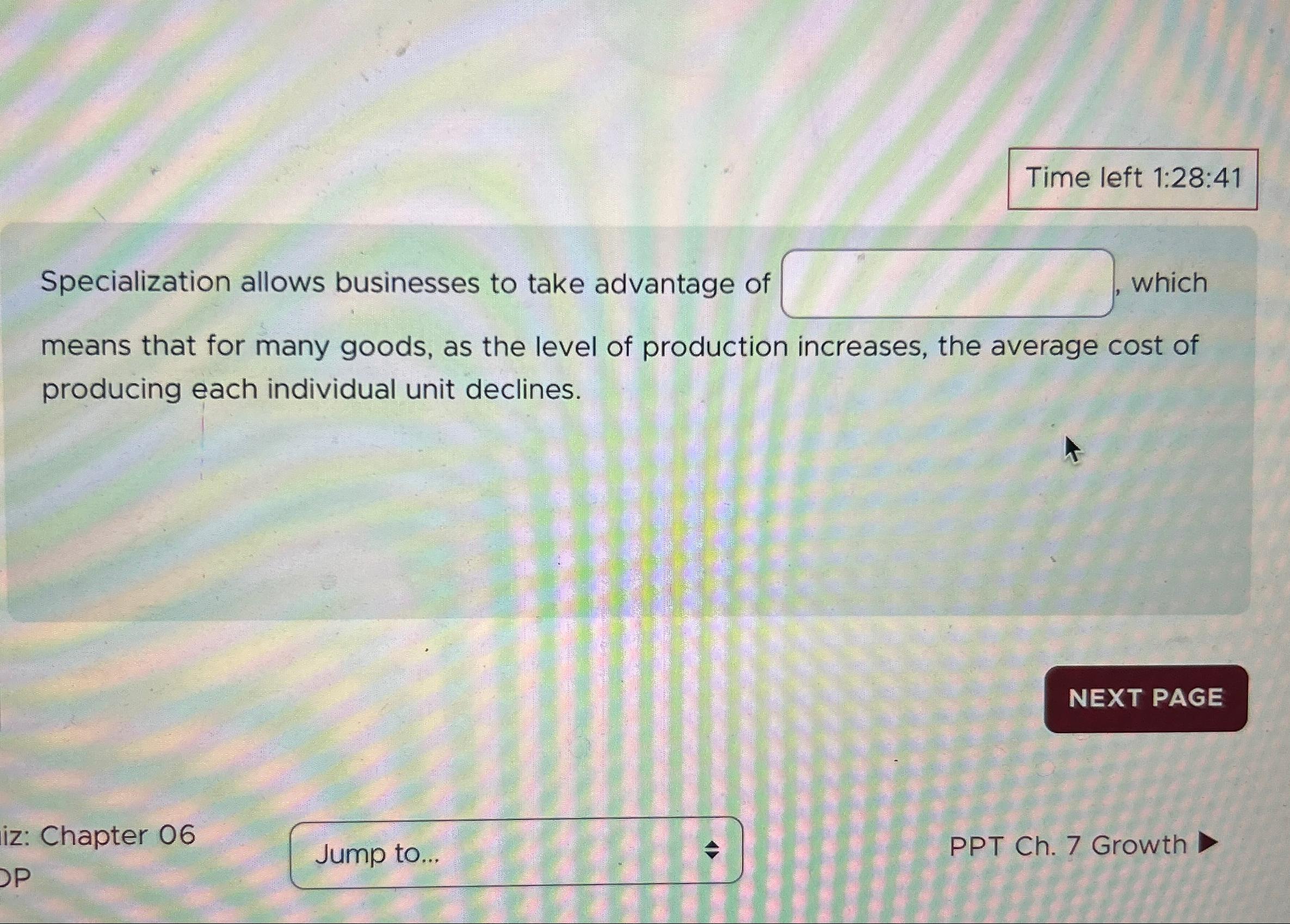 Solved Specialization allows businesses to take advantage of | Chegg.com