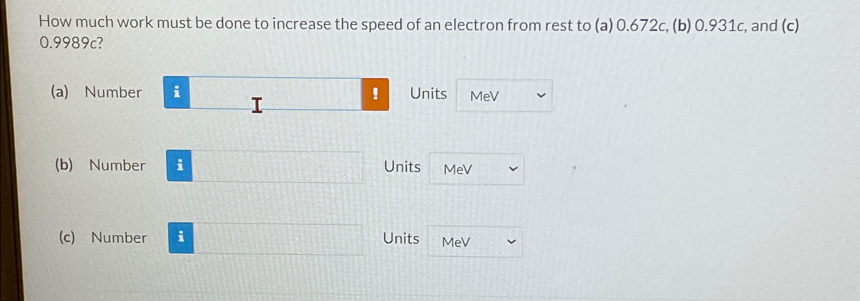 Solved How much work must be done to increase the speed of | Chegg.com
