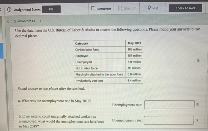 Solved Assignment Score: 0% Resources Ex Give Up? Hint Check | Chegg.com