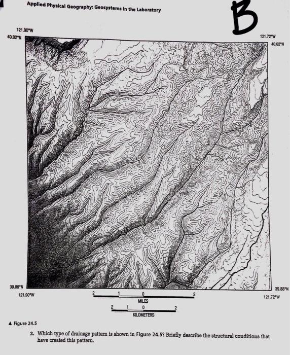 Solved Exercise 1: Fluvial Drainage Patterns \& Features | Chegg.com