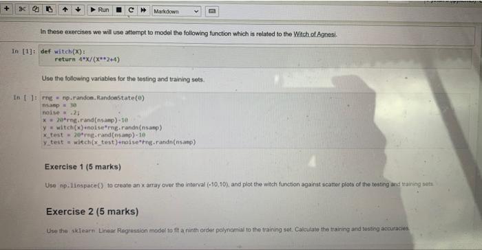 Solved Exercise 1 ( 5 marks) Use np.1inspece () to create an | Chegg.com