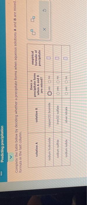 Solved Complete the table below by deciding whether a | Chegg.com
