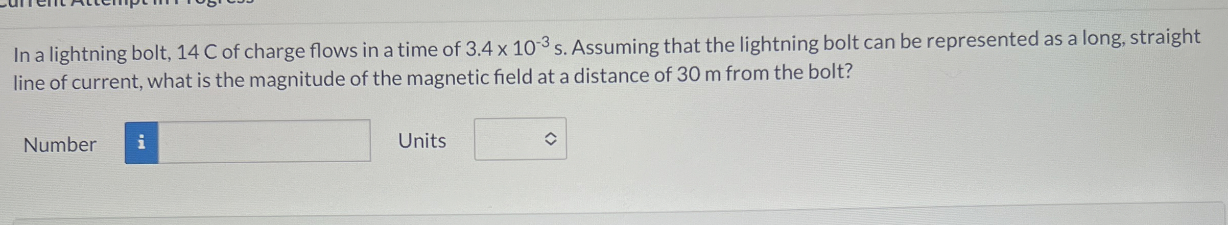 Solved In a lightning bolt, 14 ﻿C of charge flows in a time | Chegg.com