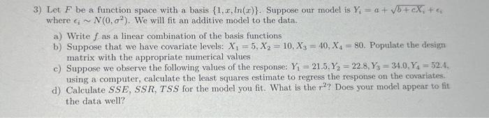 Solved 3) Let F be a function space with a basis | Chegg.com