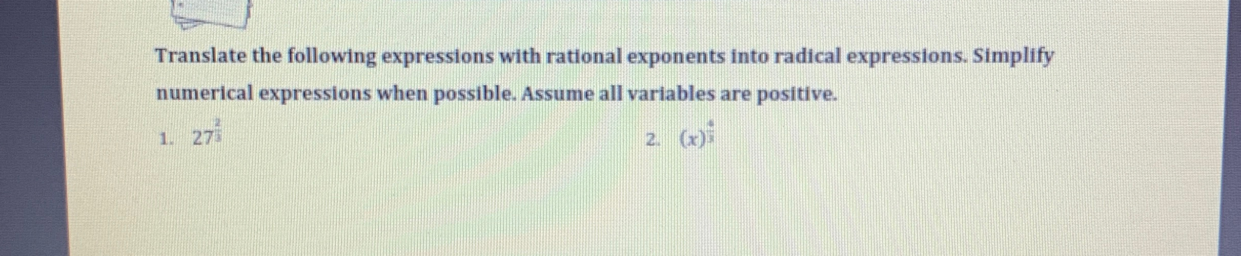 Solved Translate the following expressions with rational | Chegg.com