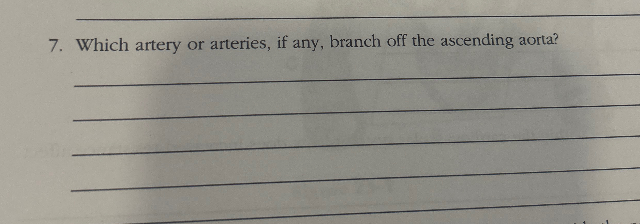 Solved Which artery or arteries, if any, branch off the | Chegg.com
