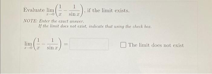Solved 1 1 x sin x NOTE: Enter the exact answer. Evaluate | Chegg.com