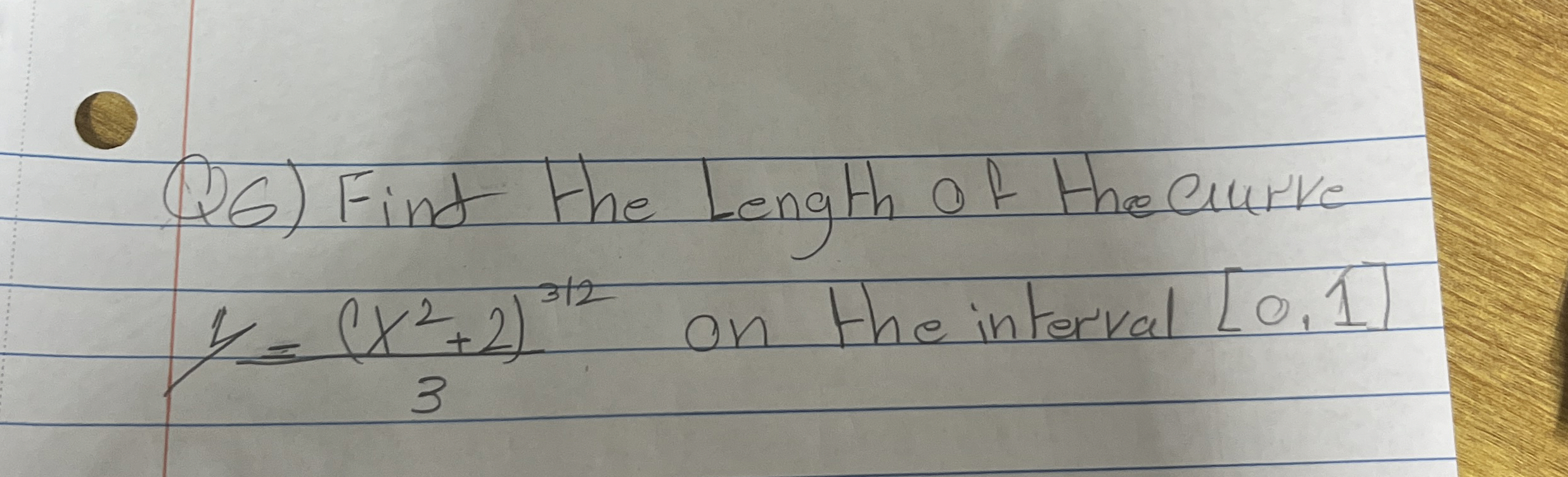 Solved Q6) ﻿Find the Length of the curvey=(x2+2)323 ﻿on the | Chegg.com