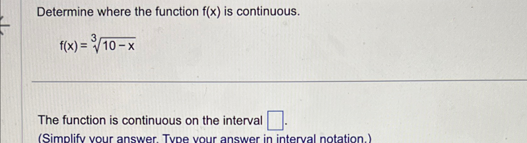 Solved Determine where the function f(x) ﻿is | Chegg.com