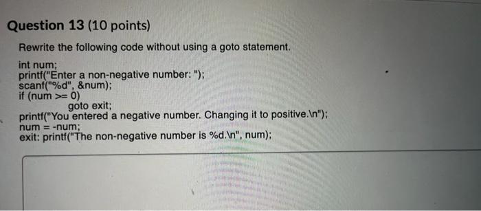 Solved Question 5 (10 points) Write a nested decision | Chegg.com