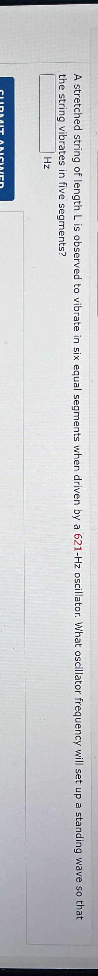 Solved A stretched string of length L ﻿is observed to | Chegg.com
