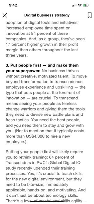 Solved Σ Digital business strategy If you say a word too | Chegg.com