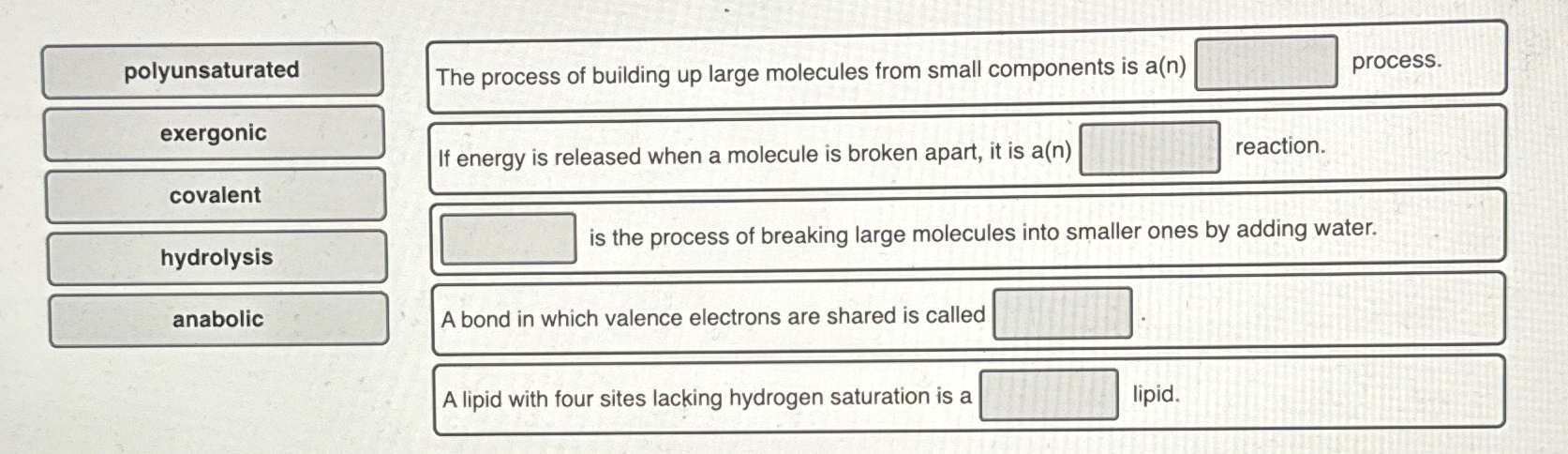 Solved Building vocabulary activity: chemistry comes alive | Chegg.com