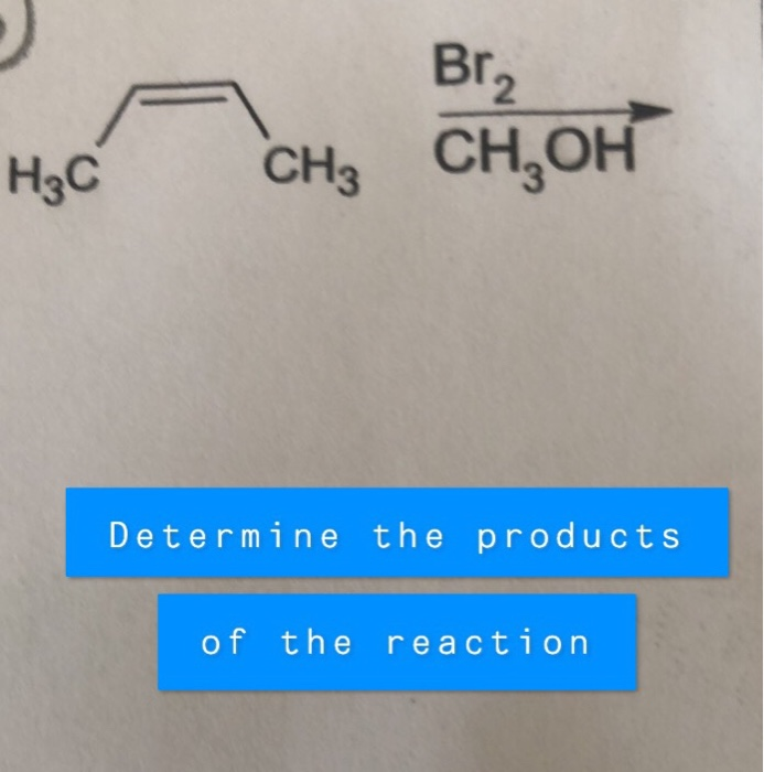 Solved Br2 2. H₃C CH, CH, OH Determine the products of the | Chegg.com
