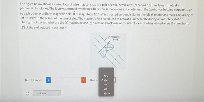 Solved The figure below shows a closed loop of wire that | Chegg.com