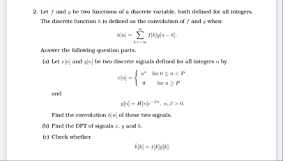 Solved Let f ﻿and g ﻿be two functions of a discrete | Chegg.com