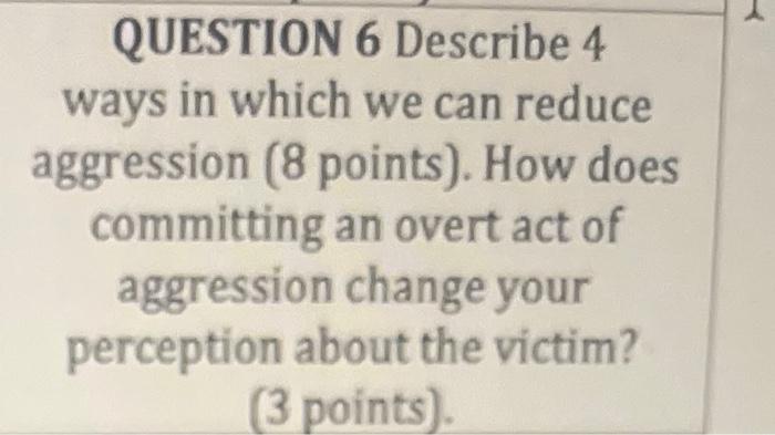 Solved QUESTION 6 Describe 4 ways in which we can reduce | Chegg.com