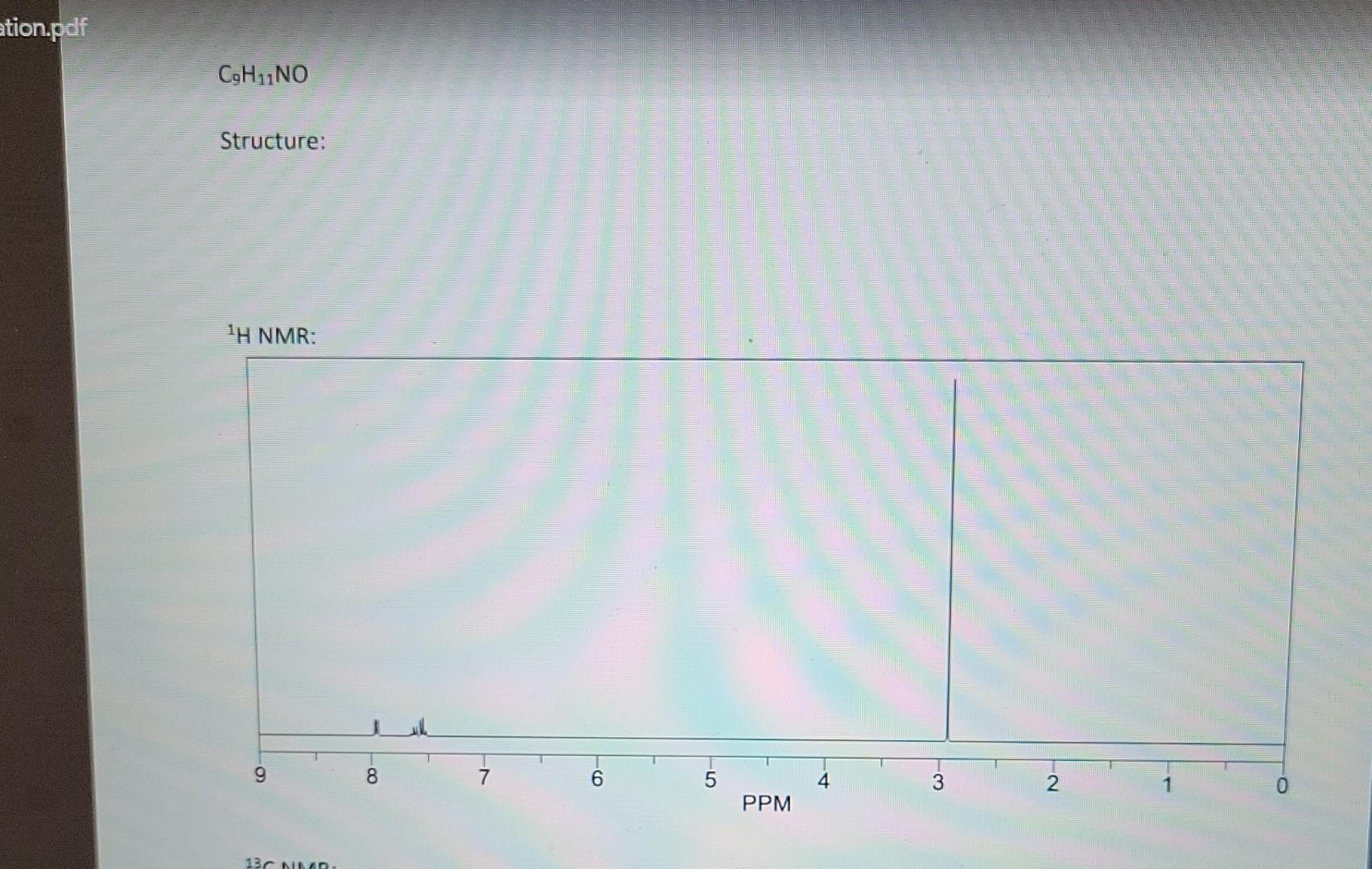 Solved ation.pdf COHINO Structure: 1H NMR: - -0 00 8 7 6 תס | Chegg.com