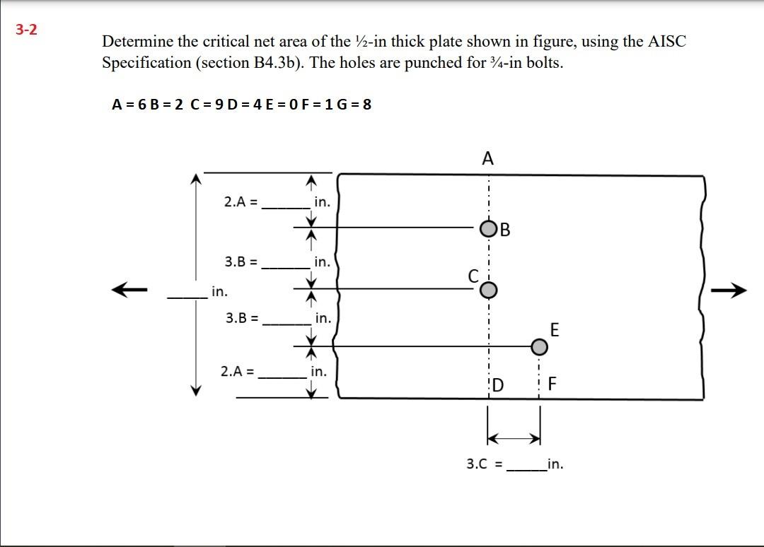 Solved Determine the critical net area of the 1/2-in thick | Chegg.com Solved Determine the critical net area of the 1/2-in thick | Chegg.com