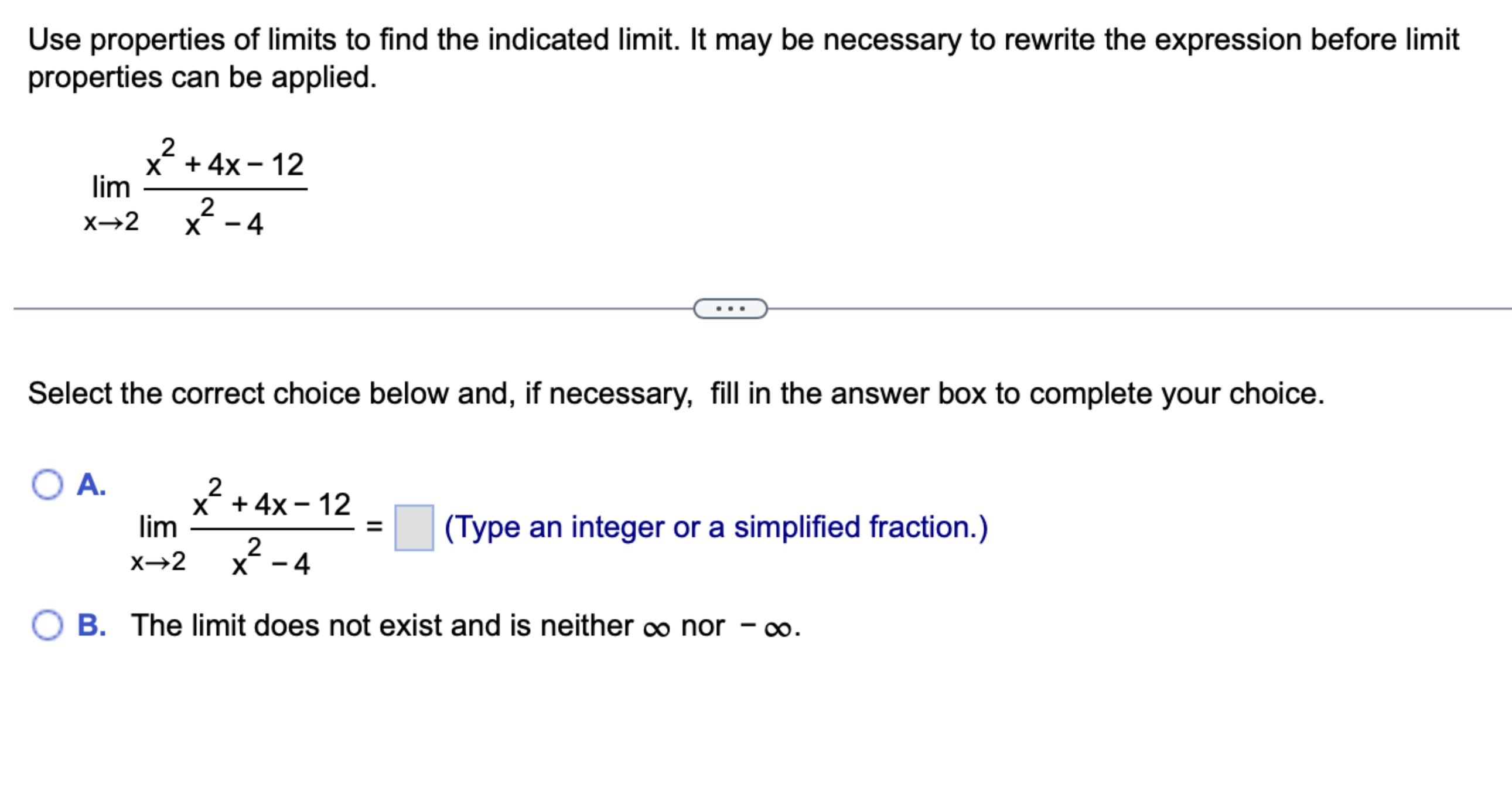 Solved Use properties of limits to find the indicated limit. | Chegg.com