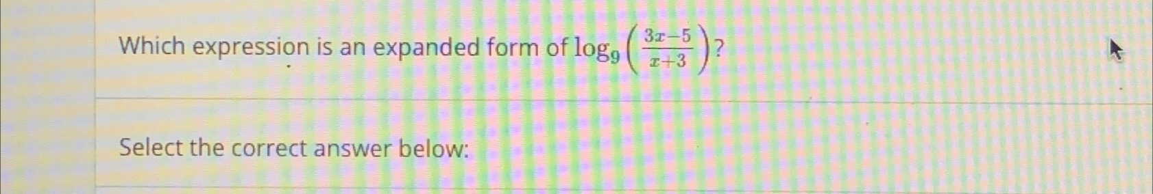 Solved Which expression is an expanded form of | Chegg.com