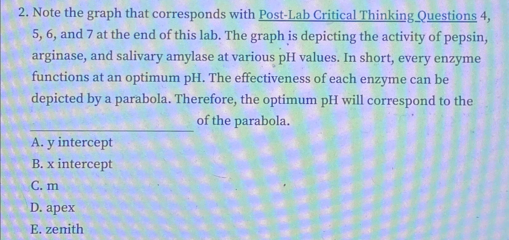 Solved Note the graph that corresponds with Post-Lab | Chegg.com