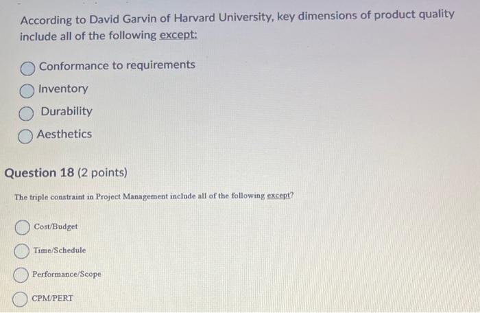 Solved According to David Garvin of Harvard University, key | Chegg.com