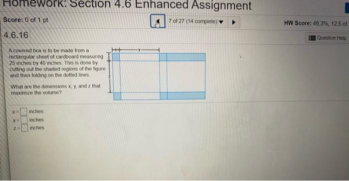 Solved Homework Section 4 6 Enhanced Assignment Score 0 Of
