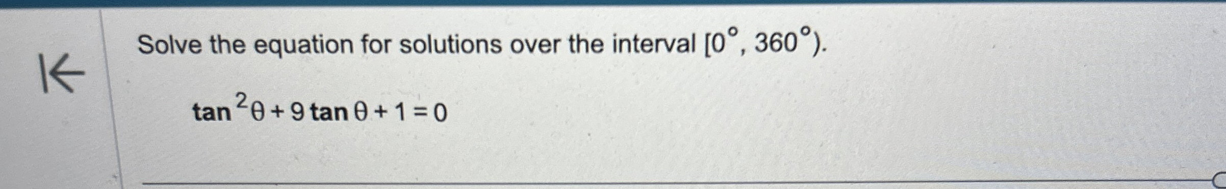 Solved Solve the equation for solutions over the interval | Chegg.com