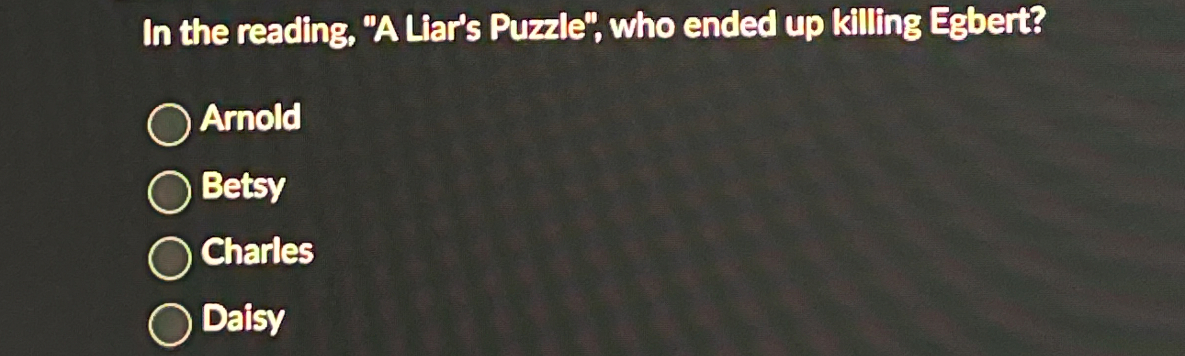 Solved In the reading, "A Liar's Puzzle", who ended up | Chegg.com