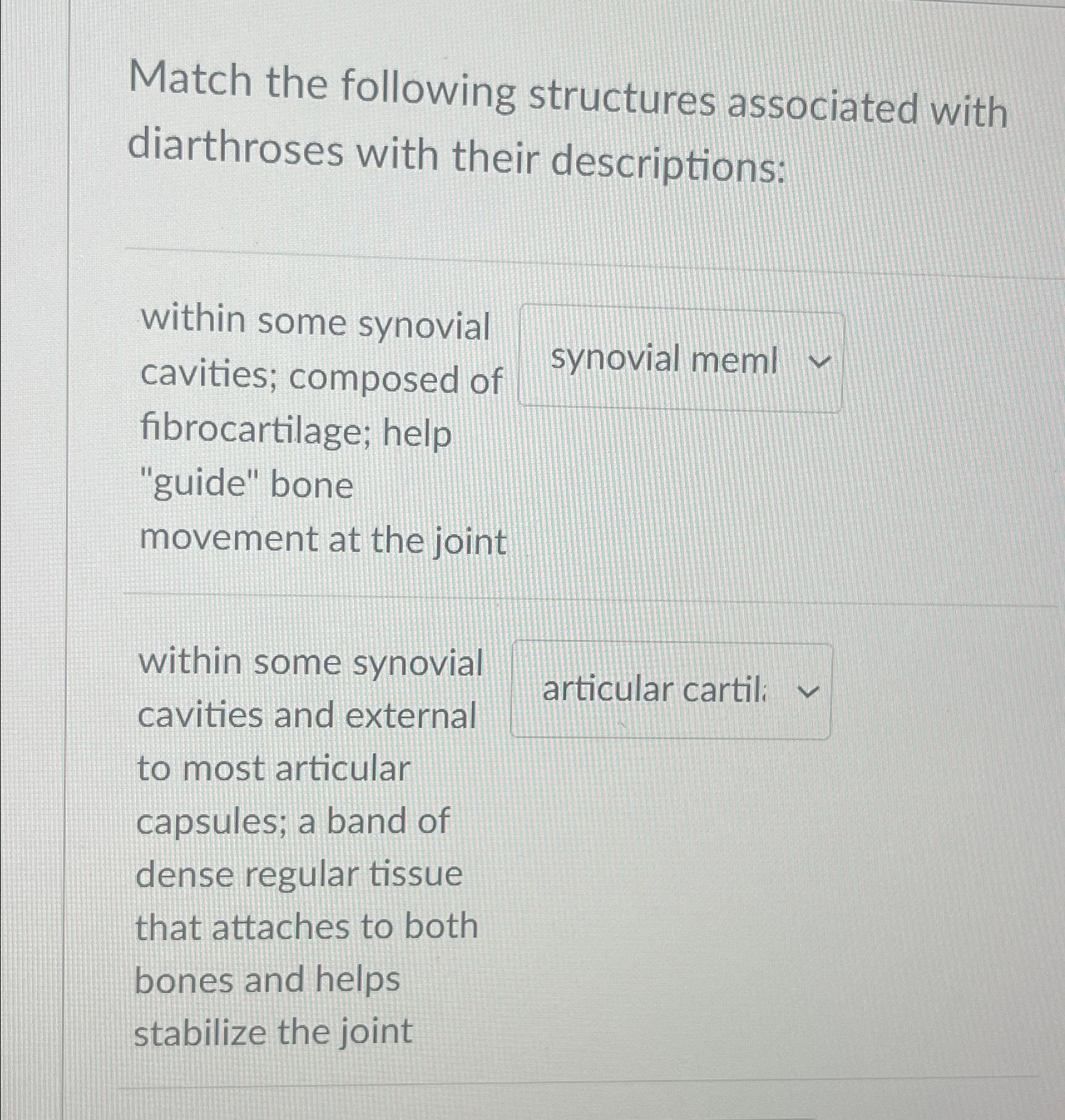 Solved Match the following structures associated with | Chegg.com
