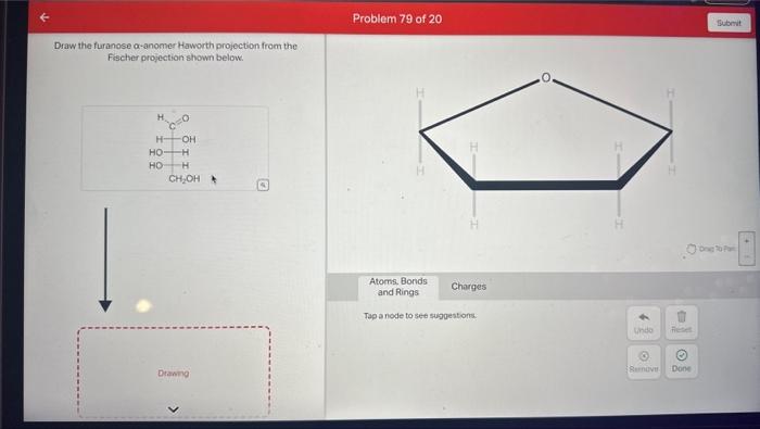 Solved Draw the furanose α-anomer Haworth projection from | Chegg.com