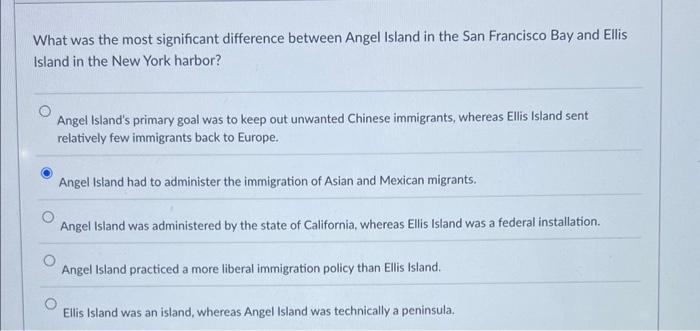 What was the most significant difference between | Chegg.com