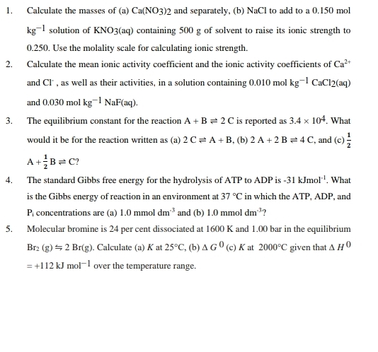 Solved Calculate the masses of (a) Ca(NO3)2 ﻿and separately, | Chegg.com