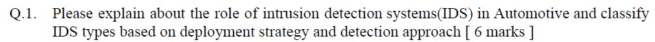 Solved Q.1. ﻿Please explain about the role of intrusion | Chegg.com