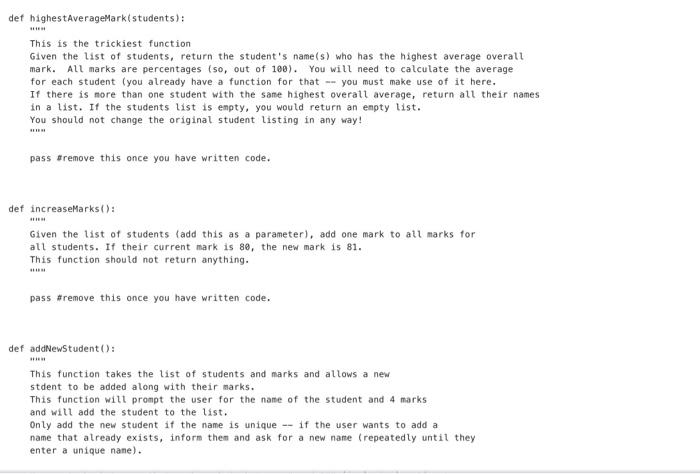 Solved Complete the following skeleton code as indicated by | Chegg.com