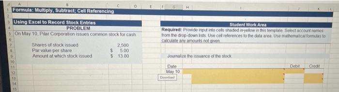 Solved C D Formula: Multiply. Subtract; Cell Referencing 2 3 | Chegg.com