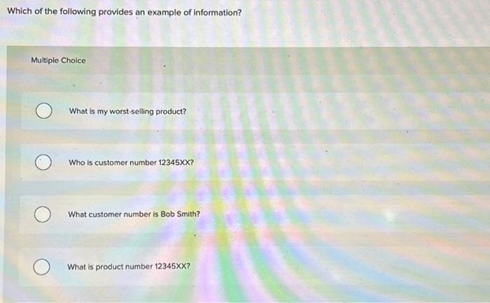 Solved Which of the following provides an example of | Chegg.com