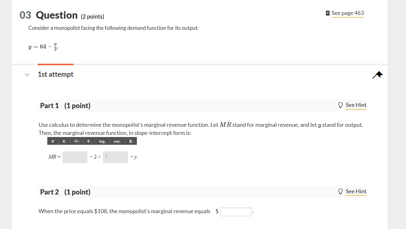 Solved 03 ﻿Question (2 ﻿points)Consider a monopolist facing | Chegg.com